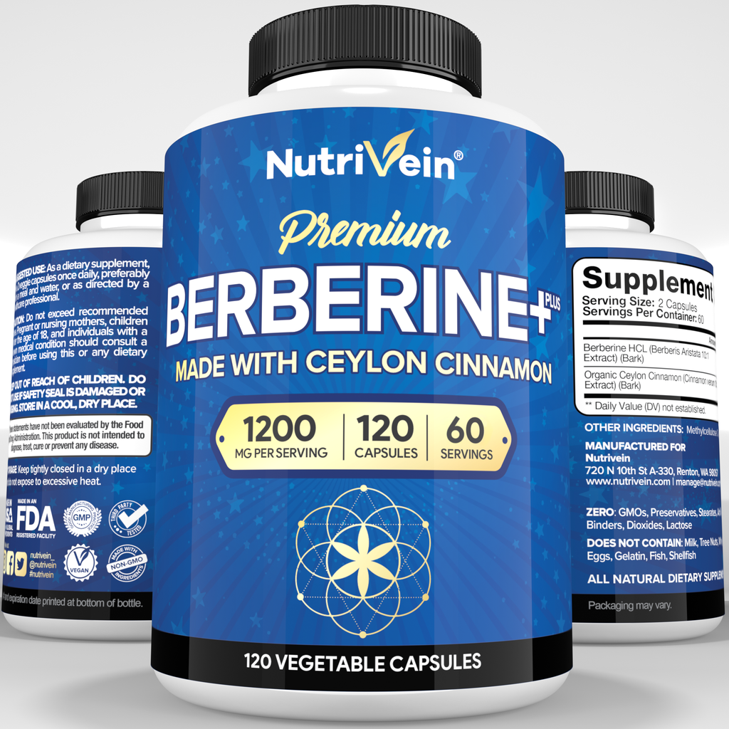 Premium Berberine HCI - Find Natural Health Supplements Online | Nutrivein